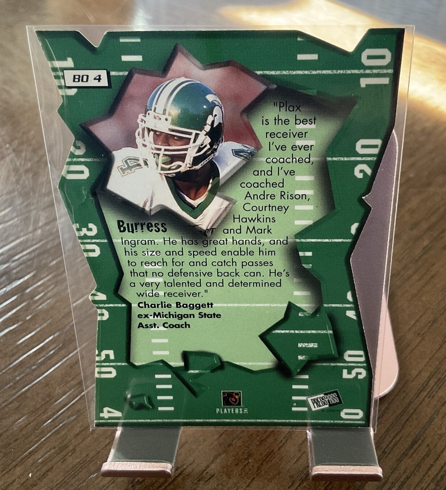 Plaxico BURRESS 🏈 2000 PRESS PASS FOOTBALL BREAKOUT * RC * DIE-CUT ...