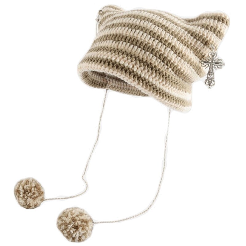 Little Devil Hat Ear Beanie Devil Horn Hat Earflap Beanie Crochet Knit Hat | eBay.de