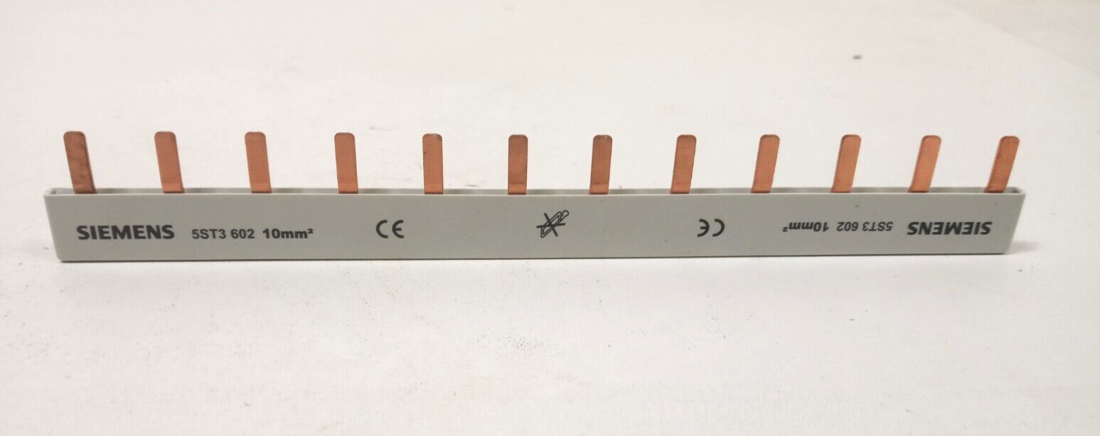 10x Siemens 5ST3 602 Sammelschienen 12 Anschlüsse Schiene Sammelschiene ...