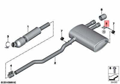 Genuine BMW MINI X1 Cooper One F39 F45 F46 Holder Exhaust System ...