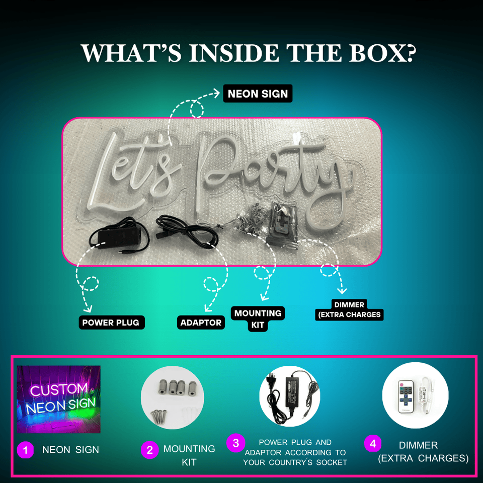 Custom LED Neon Sign | Indoor Wall Décor | Business Logo | Light Bright ...