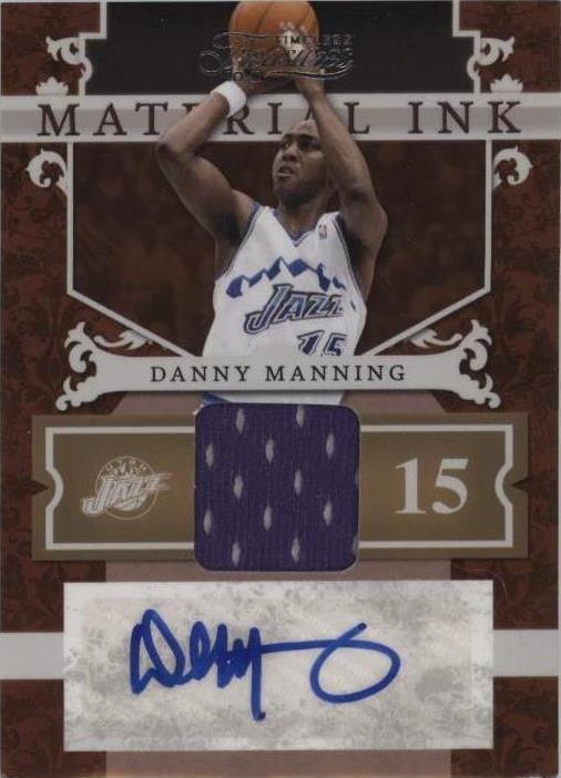 2010-11 Timeless Treasures - Material Ink Danny Manning #24 /99 (AU ...
