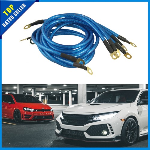 Set of 1 Auto Car Universal 5 in 1 Ground Grounding Wire Cable Kit Blue ...