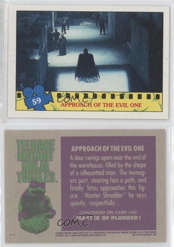 1990 Topps Teenage Mutant Ninja Turtles Movie Approach of the Evil One ...