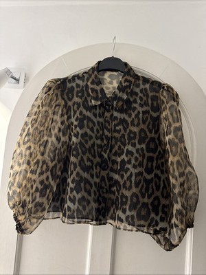 Ladies Zara Leopard Print Blouse Size XL | eBay UK