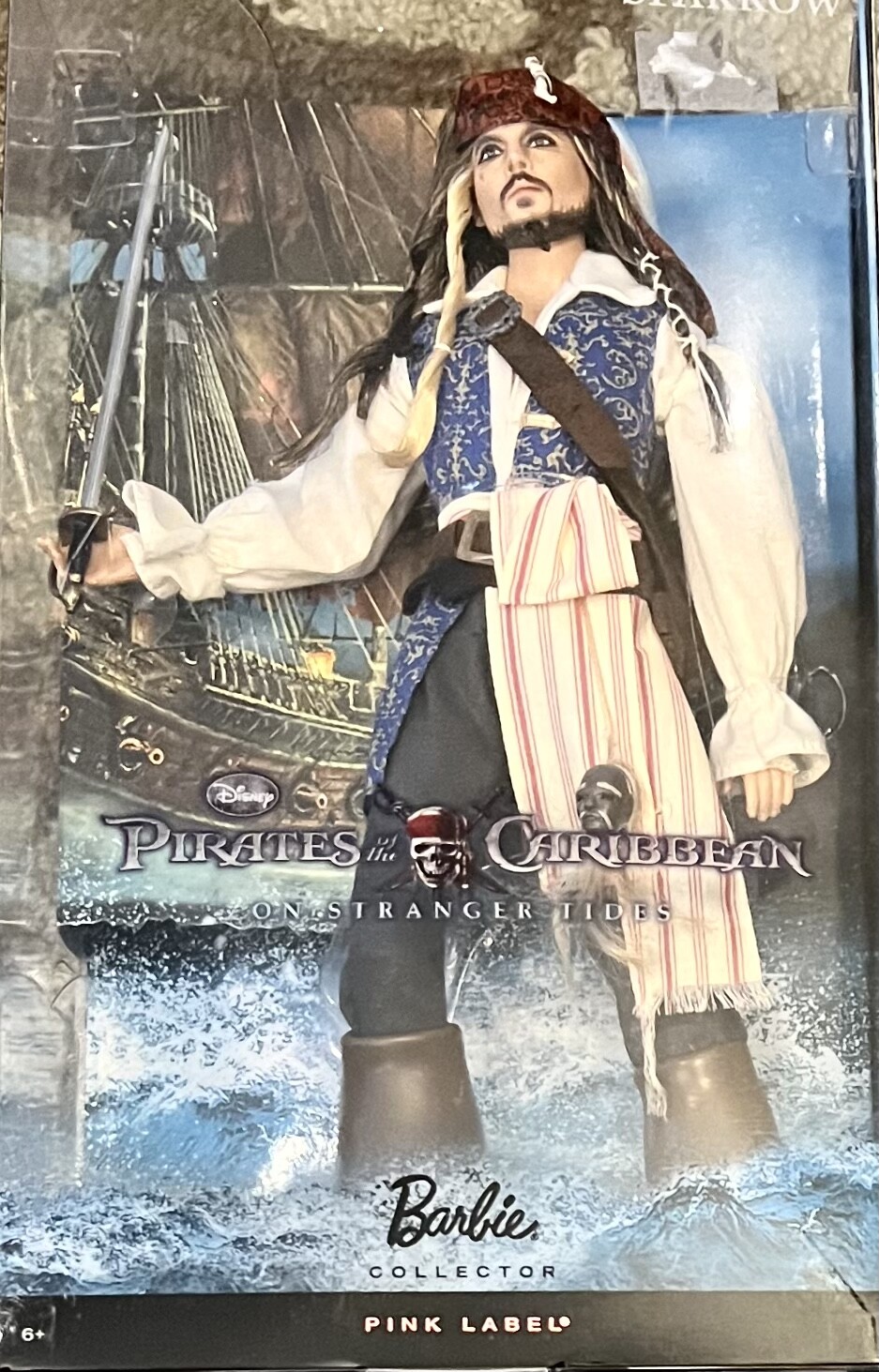 Barbie: JACK SPARROW Pirates of the Caribbean PINK LABEL 2010 #T7655 ...