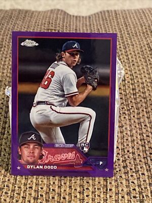 2023 Topps Chrome Update Dylan Dodd Purple Refractor /250 Atlanta ...
