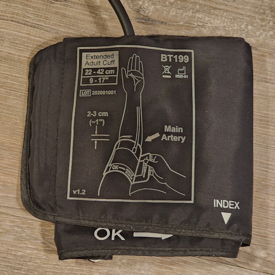 BodyTrace Blood Pressure Monitor BT105 with Extended Adult Cuff BT199 ...