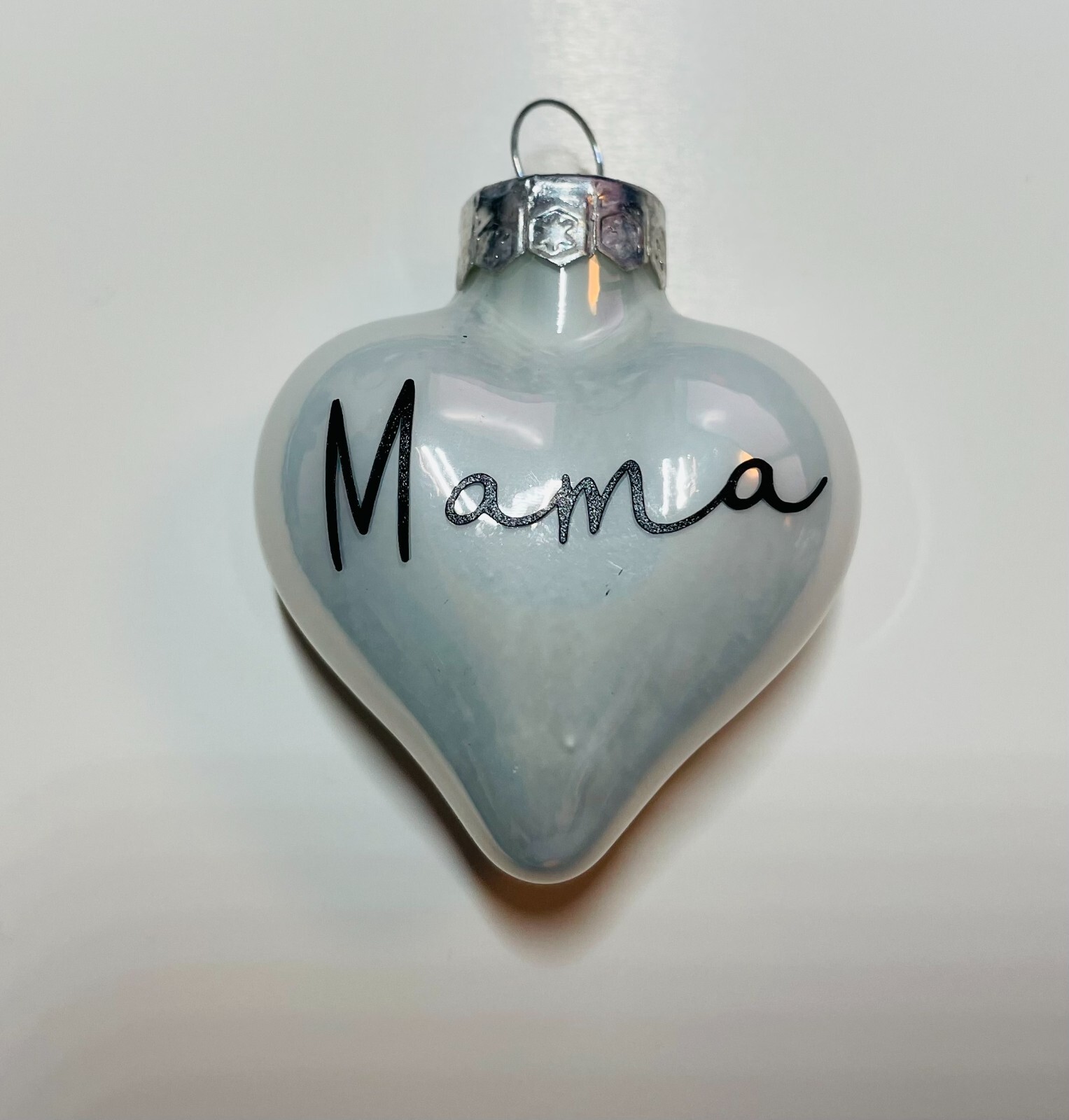 Herz-Weihnachtskugel aus Glas, 4, cm in Wunschfarbe und Wunschtext | eBay