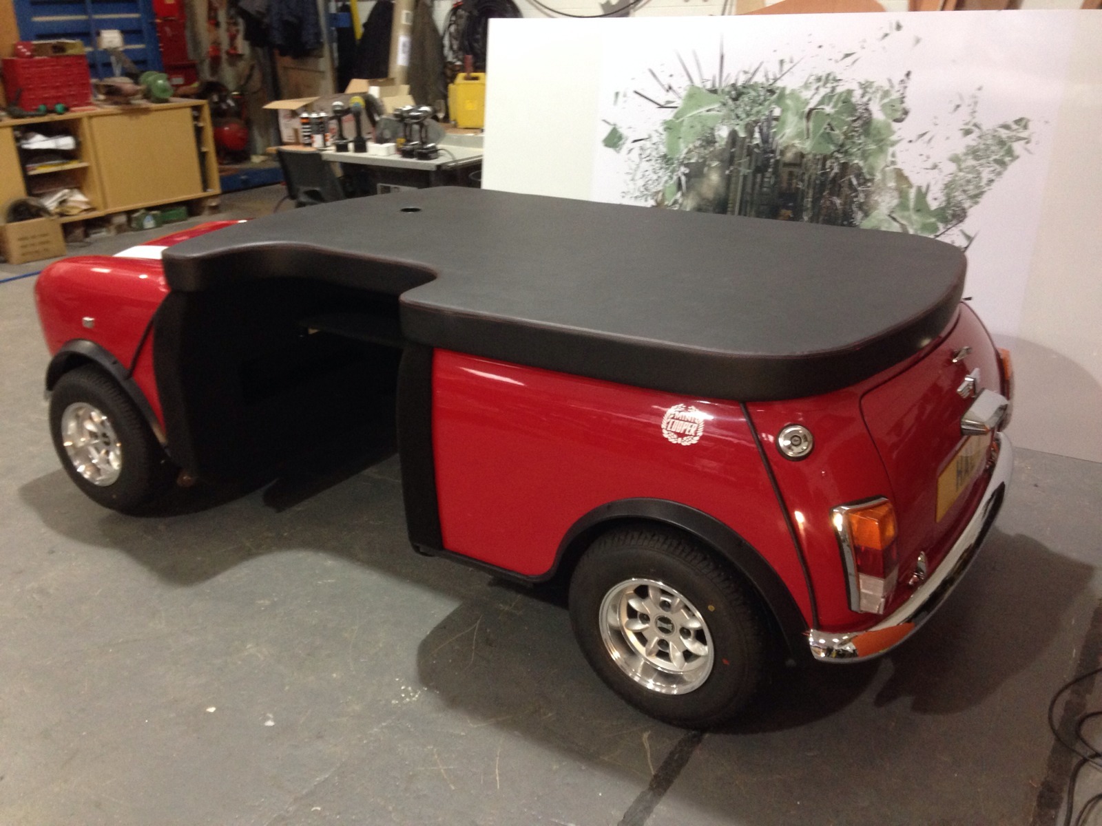 Full Size Classic Mini Cooper Desk Reception Perfect For A Car Dealer ...