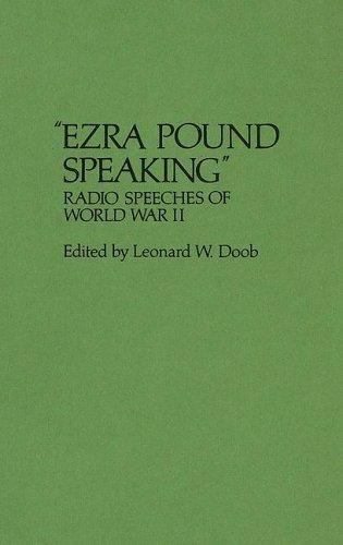 Contributions in American Studies: Ezra Pound Speaking : Radio Speeches ...