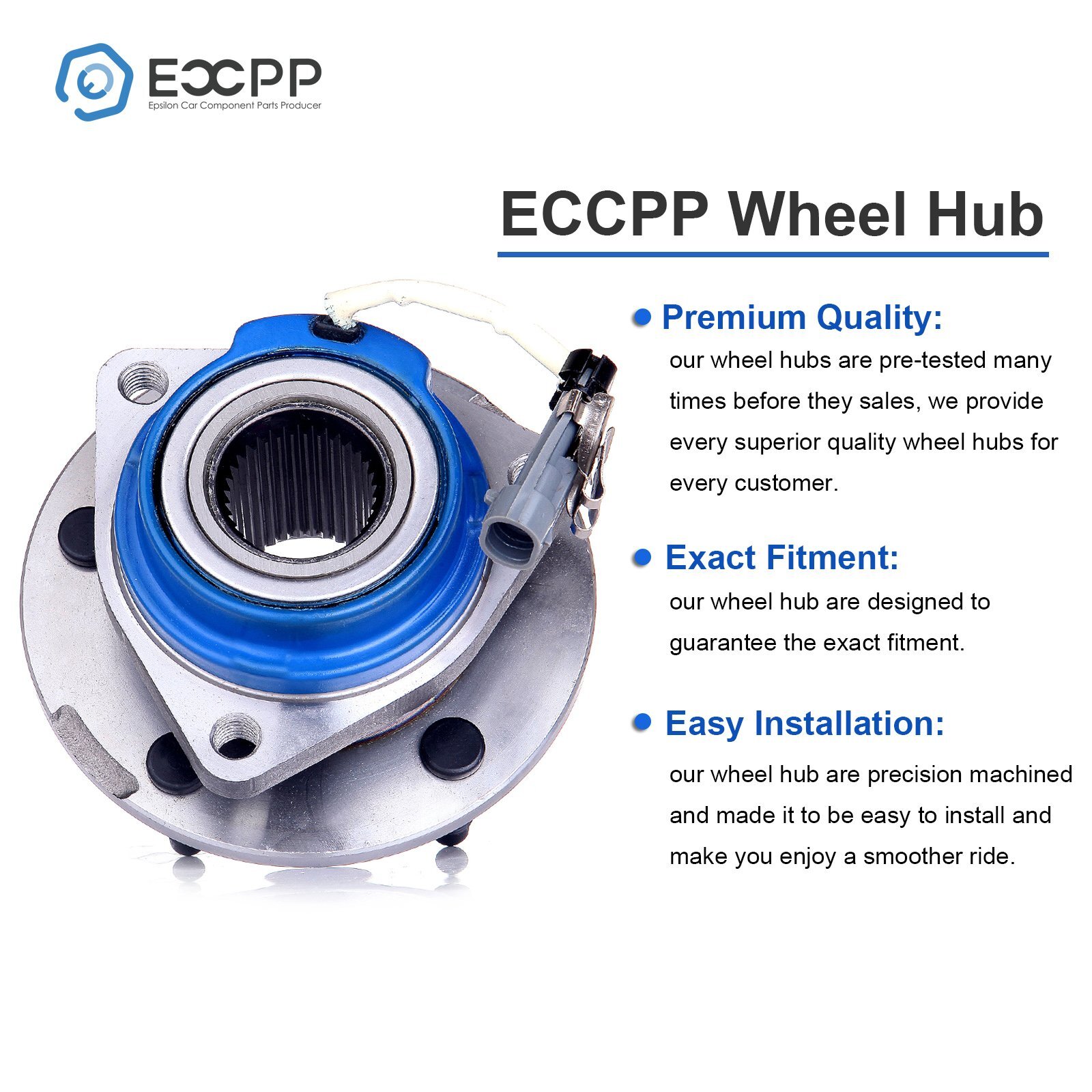 2 Front Wheel Hub Bearings Assembly For Chevy Impala Buick Lucerne ...