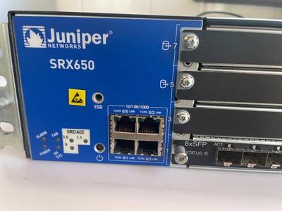 JUNIPER SRX650 SRE 6 RE - 4x GE Base PIC - 8x GE SFP gPIM - 2 x 645W AC ...