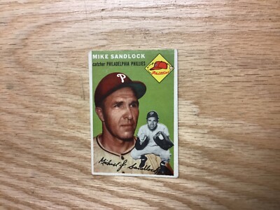 1954 Topps Baseball Mike Sandlock Philadelphia Phillies Card #104 | eBay