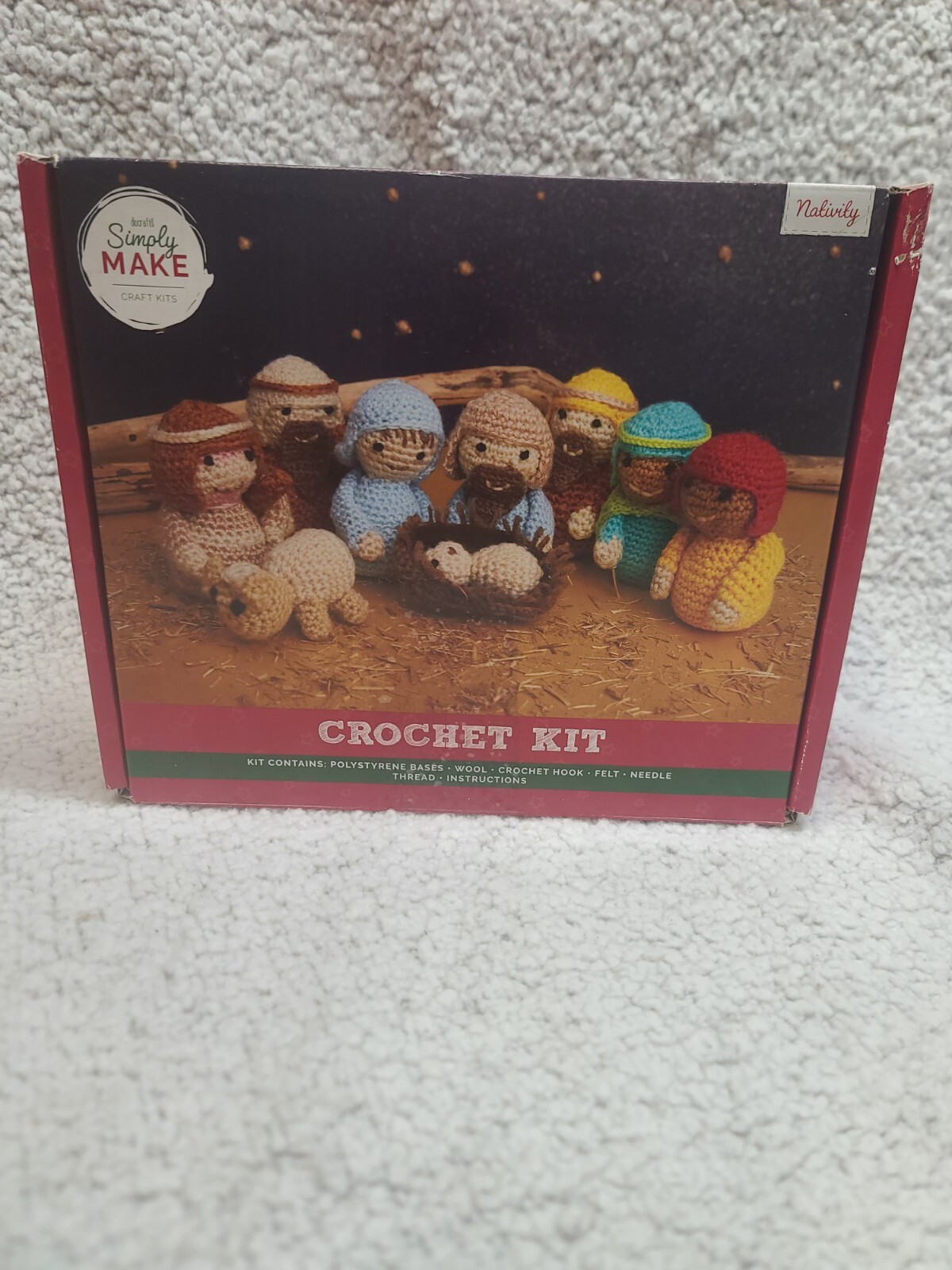 Nativity Crochet Kit Docrafts Simply Make Wool Felt Parts Only | eBay