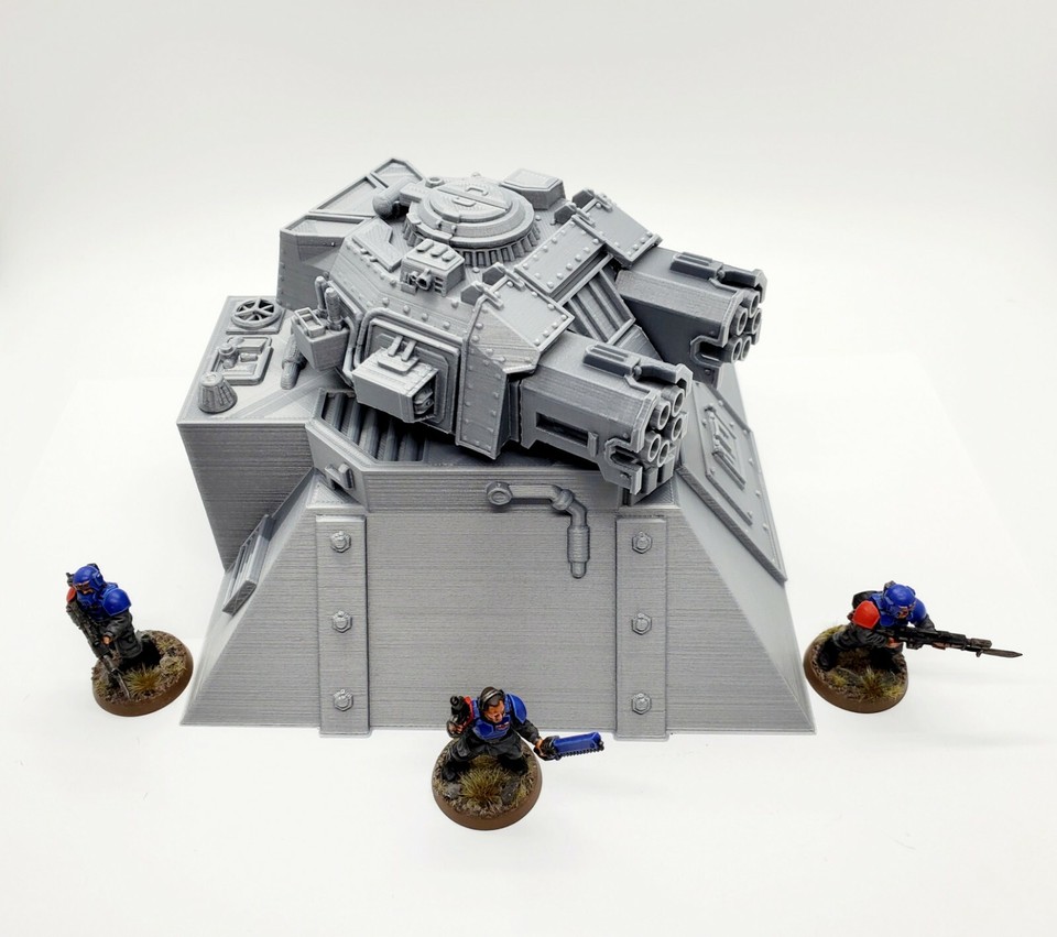 3d Printed SciFi Terrain XL Vulcan Gun Turret Perfect For Tabletop ...