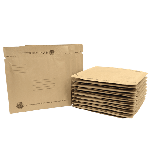 Curbside Recyclable Paper Bubble Mailer, Size #2 (9.5" x 9.8"), 20 ...