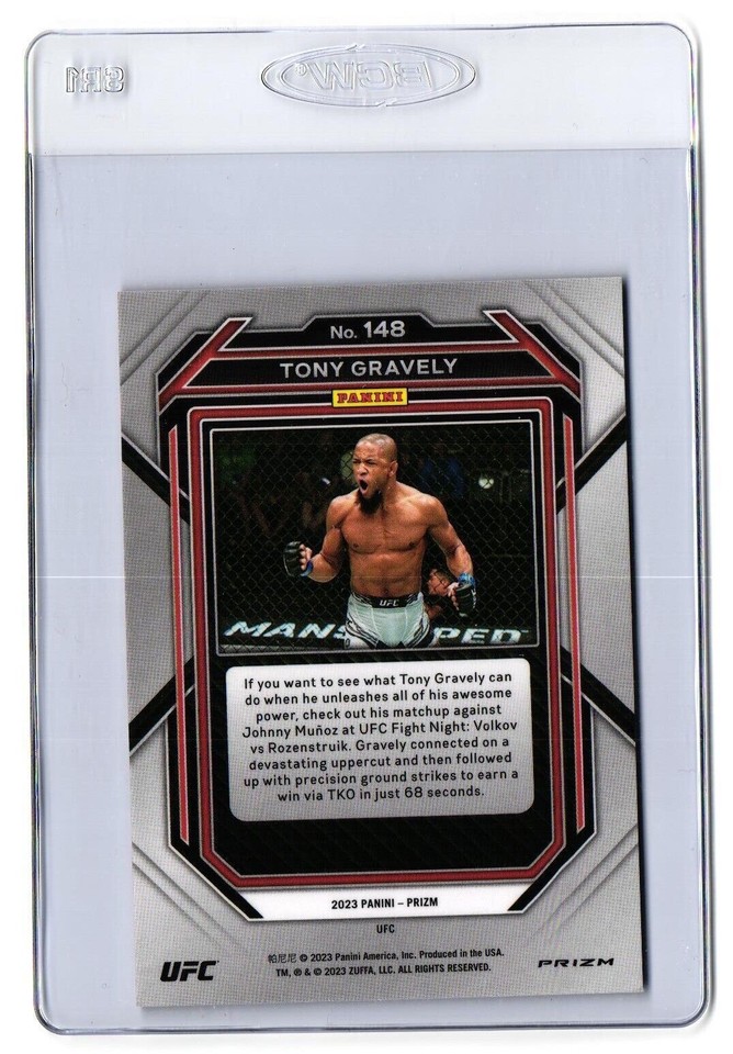 2023 Panini Prizm UFC Ruby Wave #148 Tony Gravely RC | eBay
