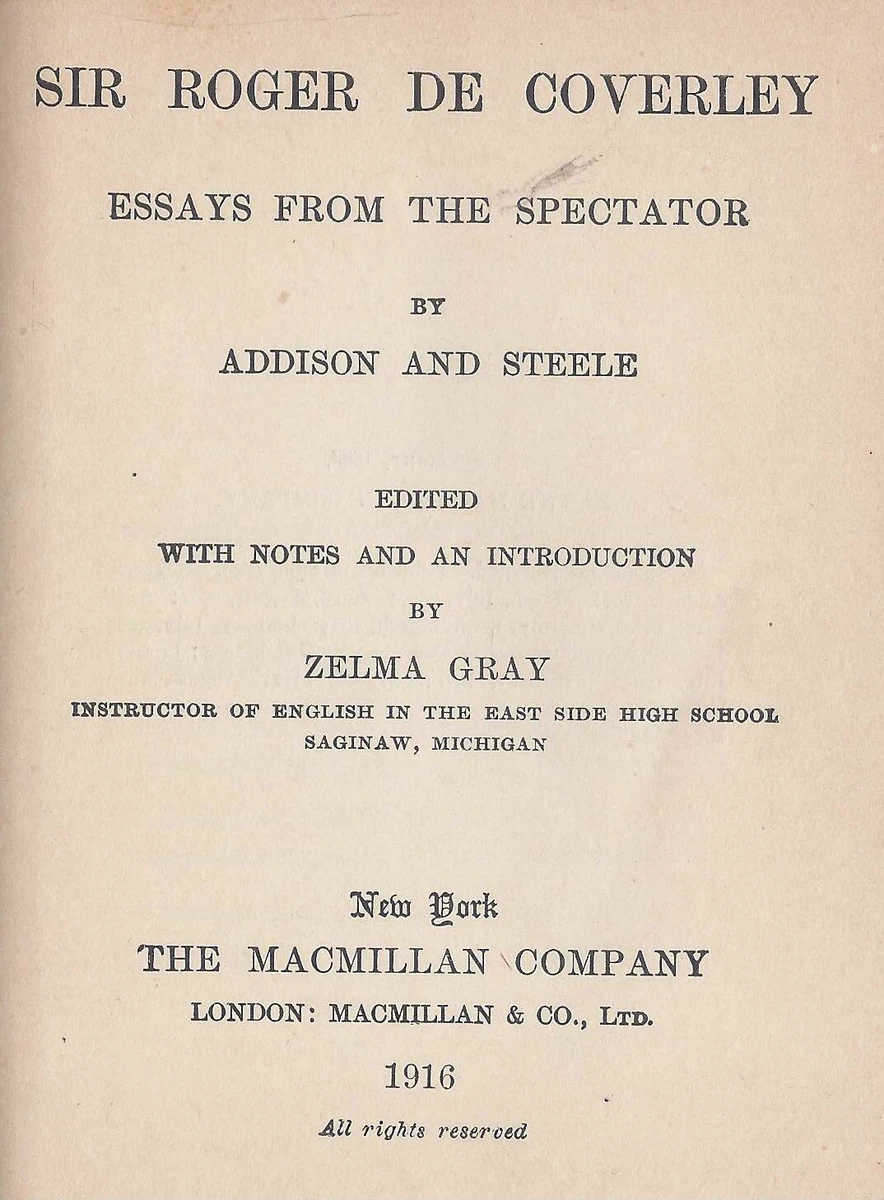 Joseph Addison Spectator