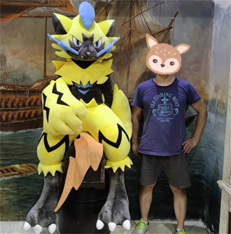 Anime Giant Zeraora 75/160cm Plush Doll Pillow Cosplay Stand Stuffed ...