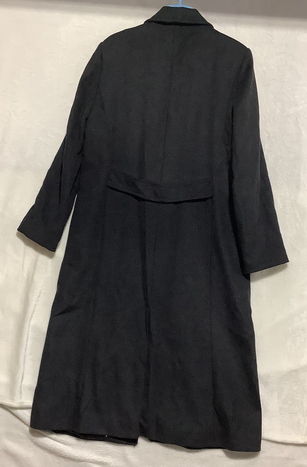 VTG FORECASTER OF BOSTON Trench Coat Overcoat Wool Blend Black Lined ...