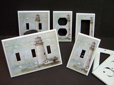 LIGHTHOUSE NAUTICAL #3 LIGHT SWITCH COVER PLATE OR OUTLET COVER | eBay