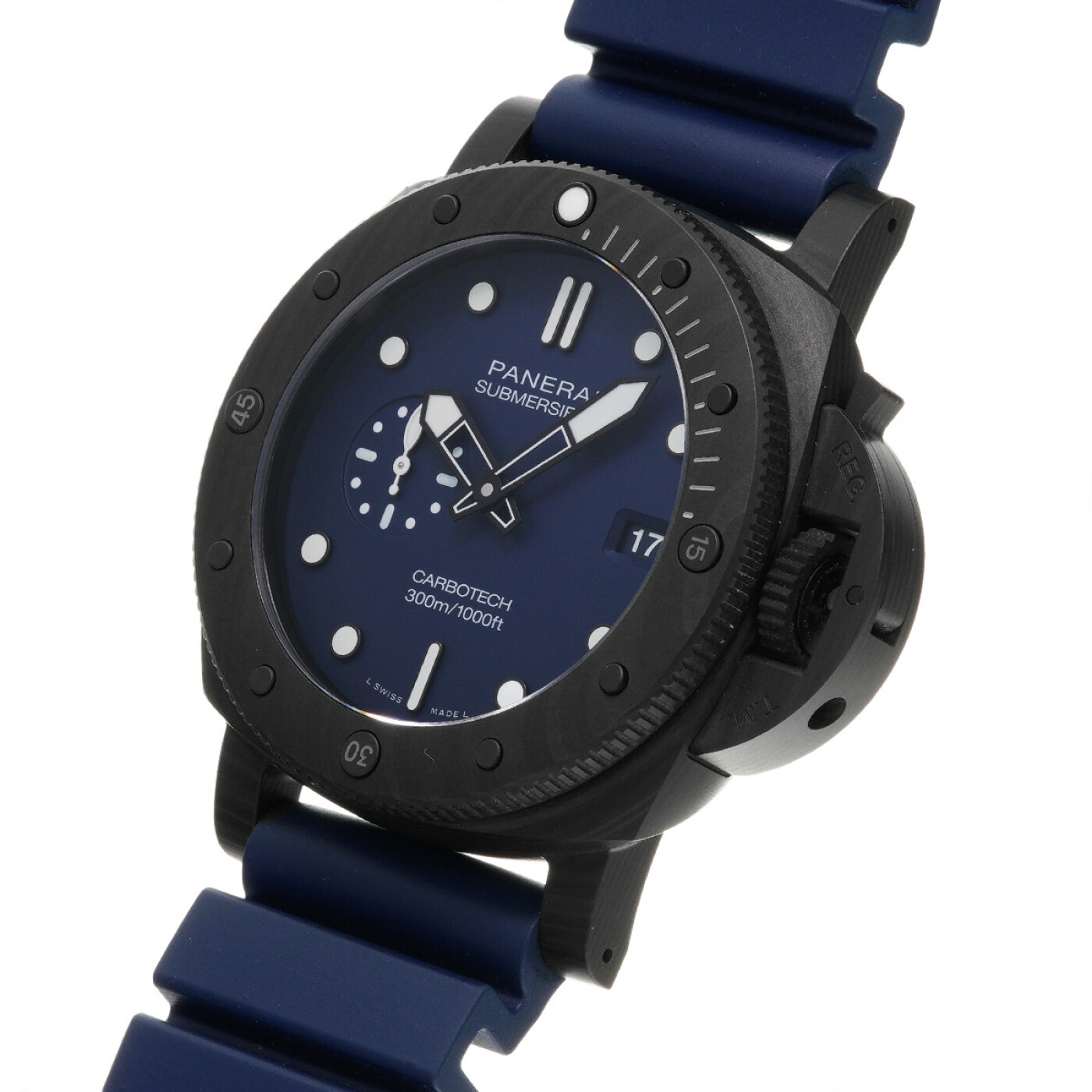 New Panerai Submersible QuarantaQuattro Carbotech 44 mm Blue Watch ...