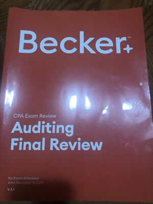 Becker Professional Education CPA Exam Review - V 3. 5 Auditing Final ...