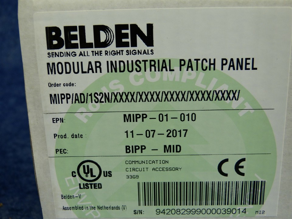 BELDEN MIPP-AD-1S2N Modular Industrial Patch Panel Fiber (H16) | eBay