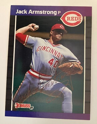 Jack Armstrong Autograph Signed 1989 Donruss Card #493 Cincinnati Reds ...