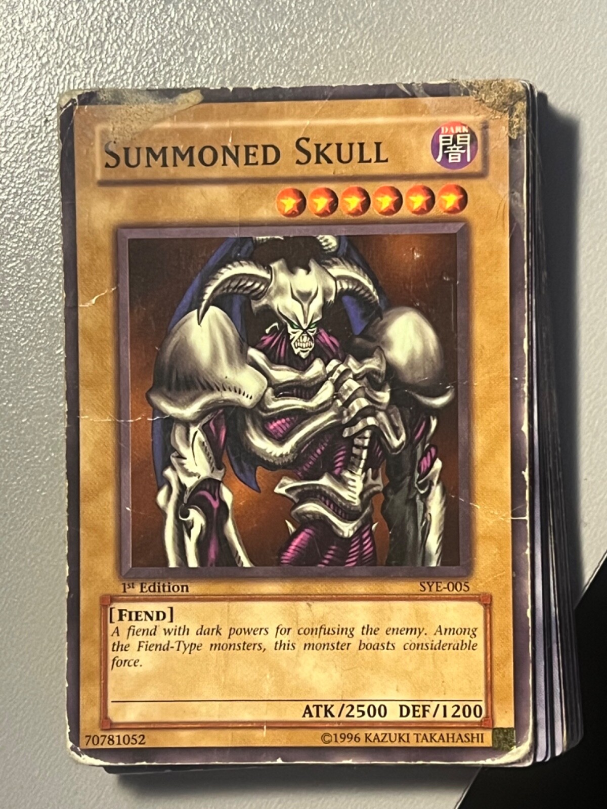 Yu-Gi-Oh! TCG Summoned Skull Yugi Evolution SYE-005 1st Edition Common ...