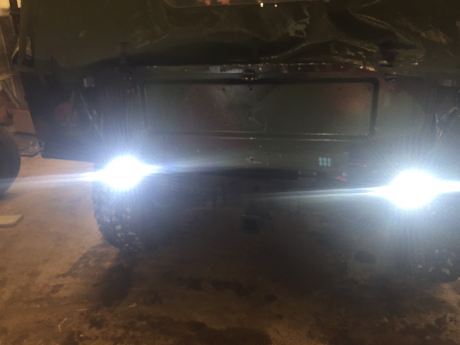 Dual Blazer Backup Sq LED Light Pair Fits Military Humvee 24v M998 H1 ...