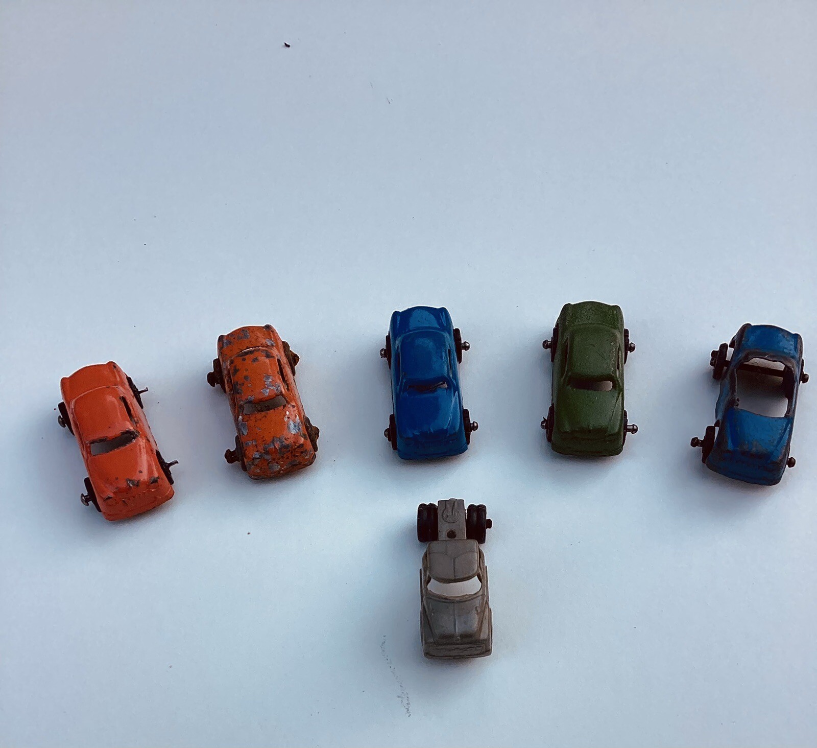 Vintage Miniature Die Cast Metal Set Of 5 Car & 1 Plastic Truck 1 1/2 ...