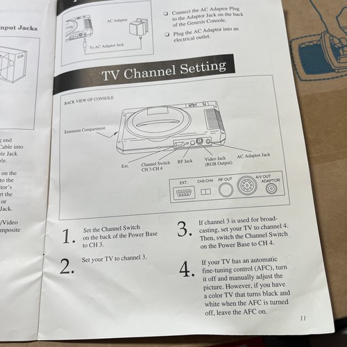 Vintage Original 1992 Sega Genesis Instruction Manual & Parts List ...
