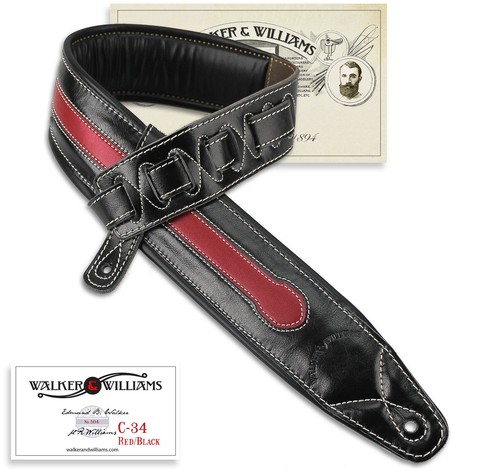 C-34 Handmade Red and Black Premium Signature Grain Leather Padded ...