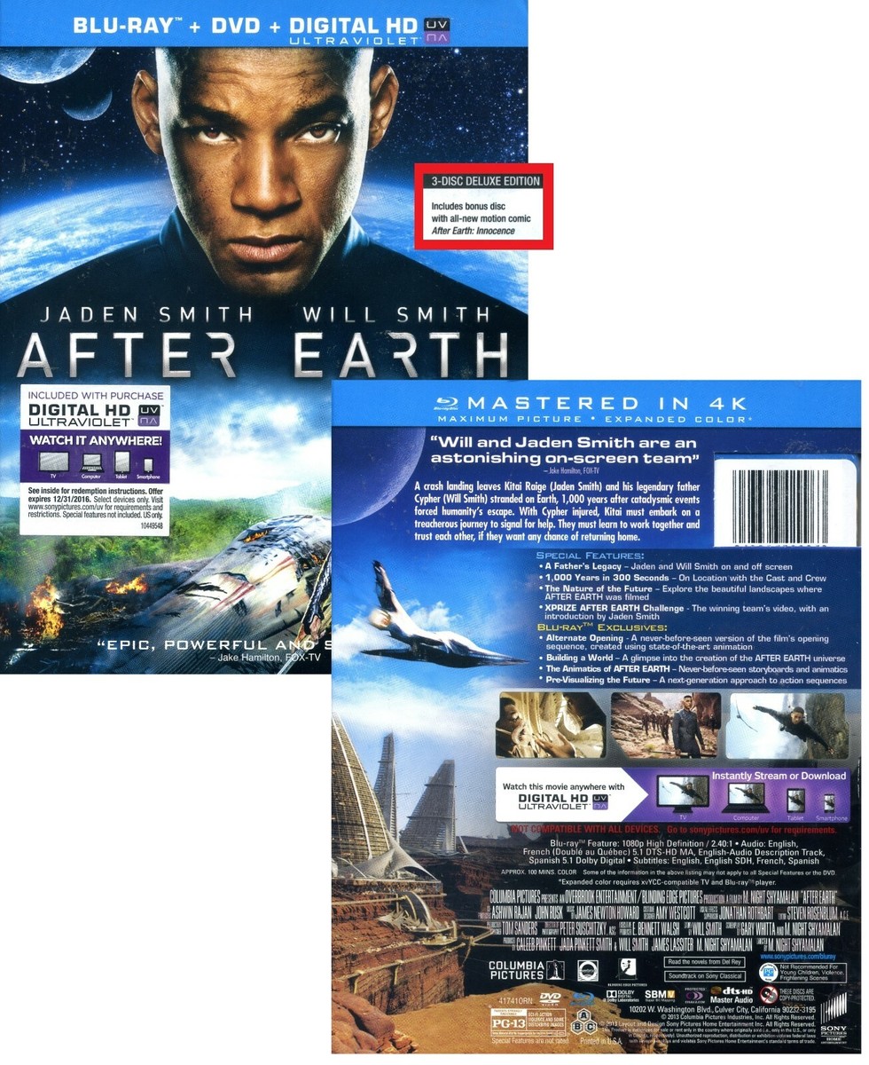 After Earth Blu Ray Cover