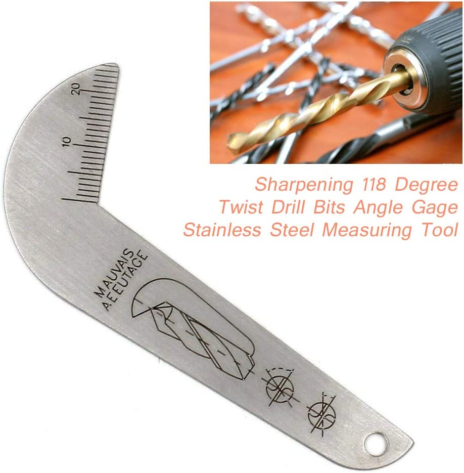 118 Degree Drill Bit Angle Gauge Drill Bit Sharpening Gauge Drill ...