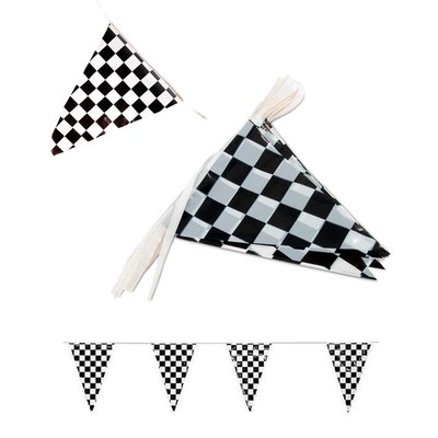 Tytroy Racing Pennant Flag Banners Black White Checkered Nascar | eBay