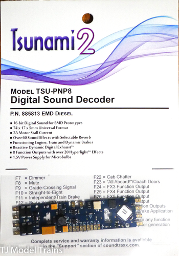 Tsunami 2 / Soundtraxx #885813 Model -PNP8 Digital Sound Decoder (EMD ...