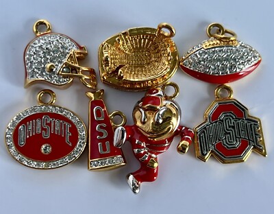 Ohio State (7) Rhinestone/Gold Tone/Enamel Charms (charms ONLY) | eBay