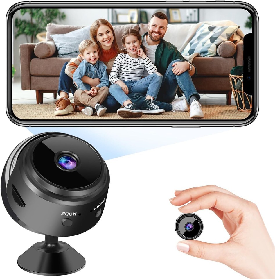 Mini Camera 1080P Small Surveillance Camera WiFi Indoor Surveillance ...