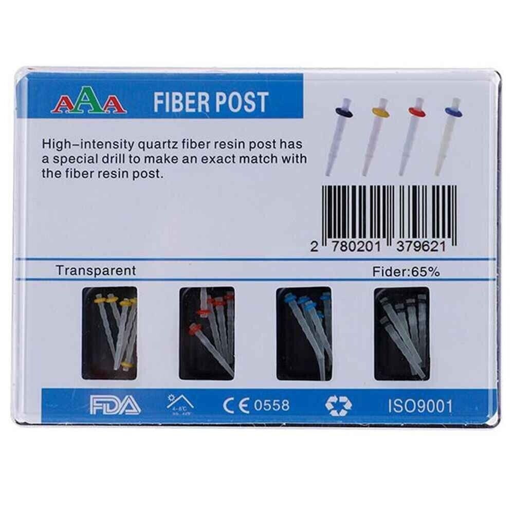 Dental Glass Quartz Fiber Post Thread Screw Resin Posts 1.2 /1.4 /1.6 ...