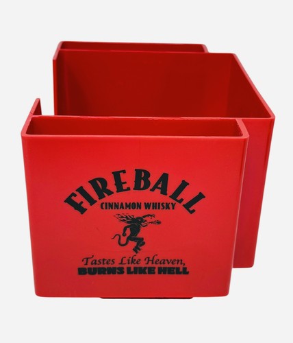 Fireball Whisky Napkin and Straw Holder Black Red Barware Pub Man Cave ...