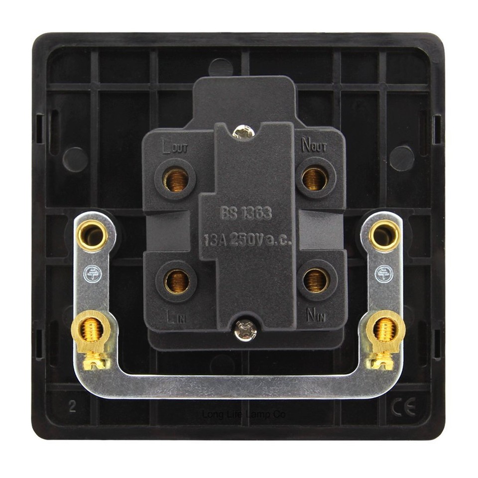 MegaSocket Screwless Slim Flatplate Light Socket & Switches BRUSHED ...