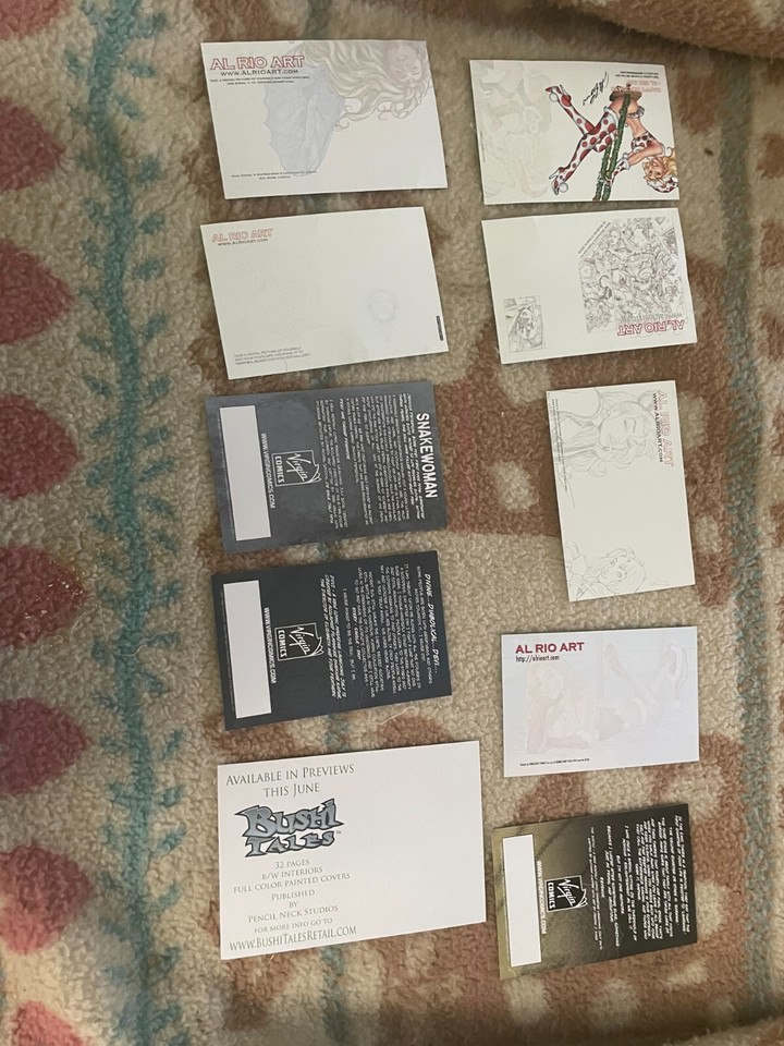 comic art ads lot 6 Al Rio Art, 3 Virgin Comics, and 1 Pencil Neck ...