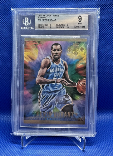 2015-16 Court Kings Aurora SSP CASE HIT Kevin Durant BGS MINT 9 w/ 10 ...