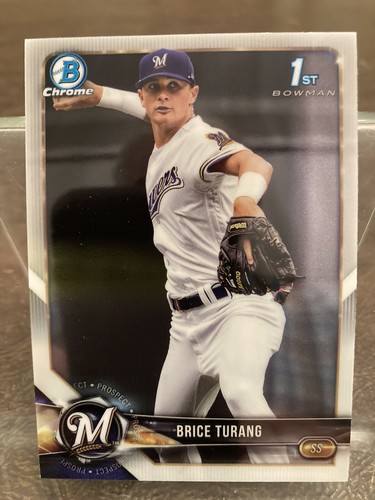 2018 Bowman Chrome Draft Brice Turang 1st Bowman Base #BDC11 Brewers | eBay