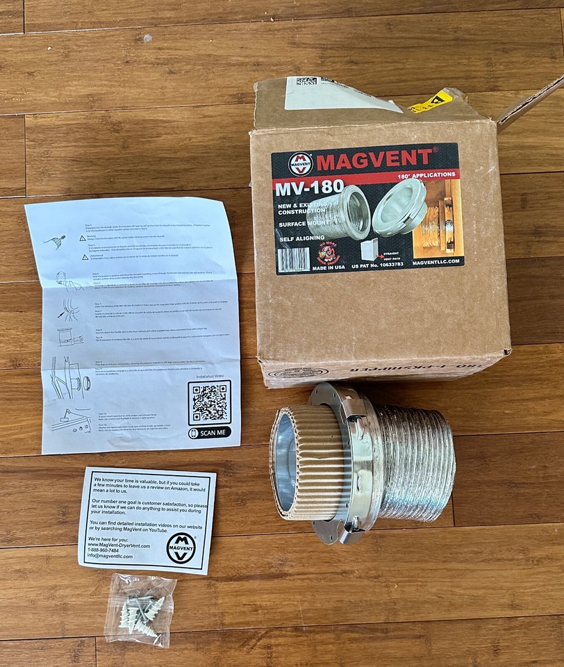 MagVent MV-180 Magnetic Dryer Vent Coupling - NEW In Box | eBay