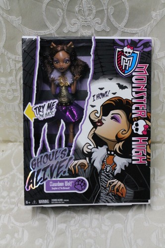 Monster High GHOULS ALIVE Clawdeen Wolf Doll I HOWL Close eyes & Lift ...