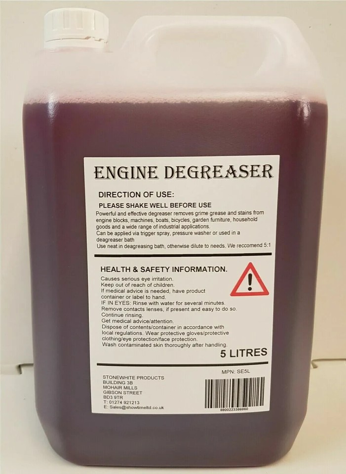 Engine Degreaser Heavy Duty Cleaner 5L Car Engines Removes Oil Grease ...